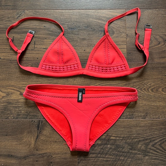 triangl swimwear | Swim | Triangl Red Bikini Set | Poshmark